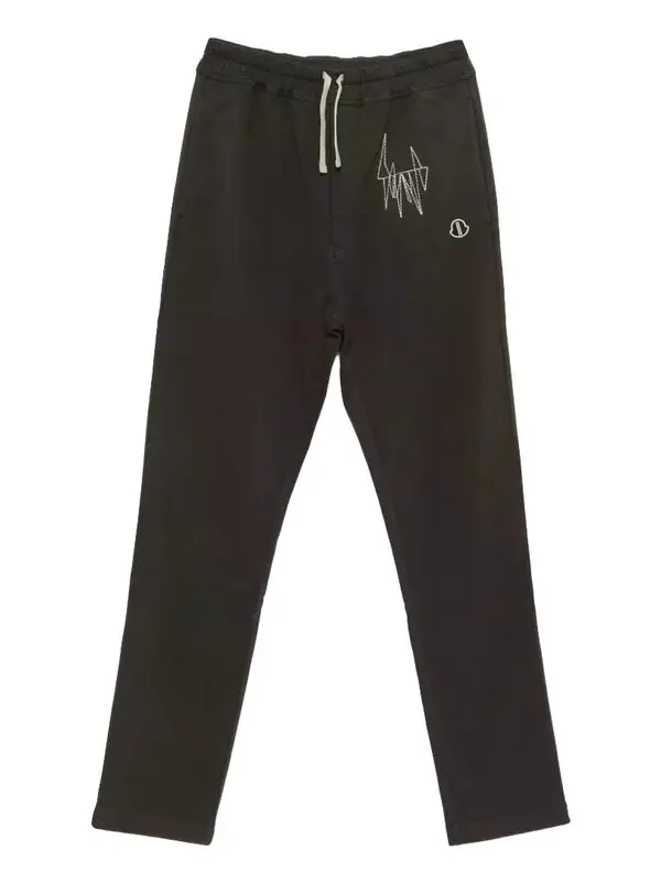 MONCLER + RICK OWENS Embroidered Track Pants - Brown