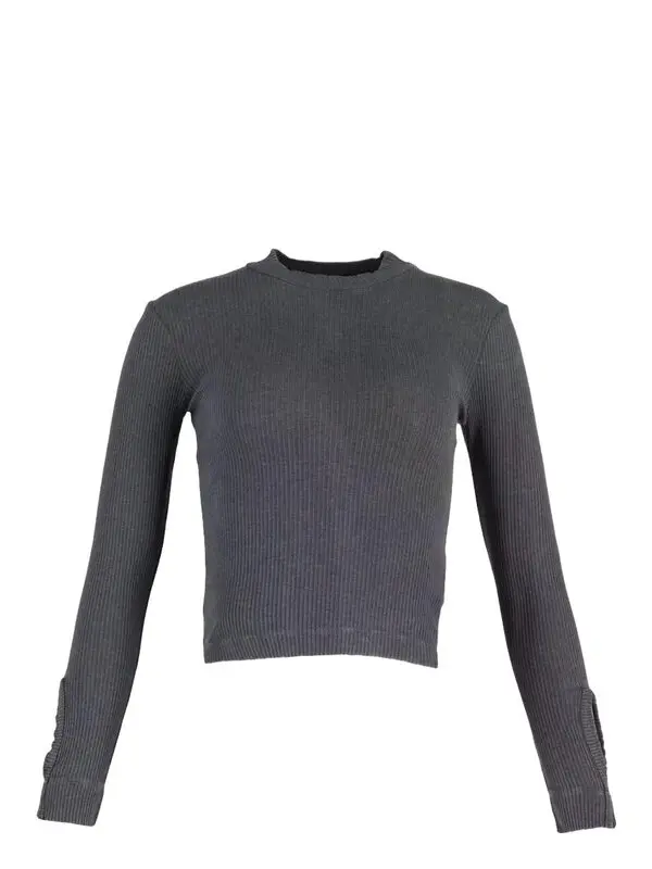 Brunello Cucinelli Ribbed Knit Long-sleeve T-shirt - Grey