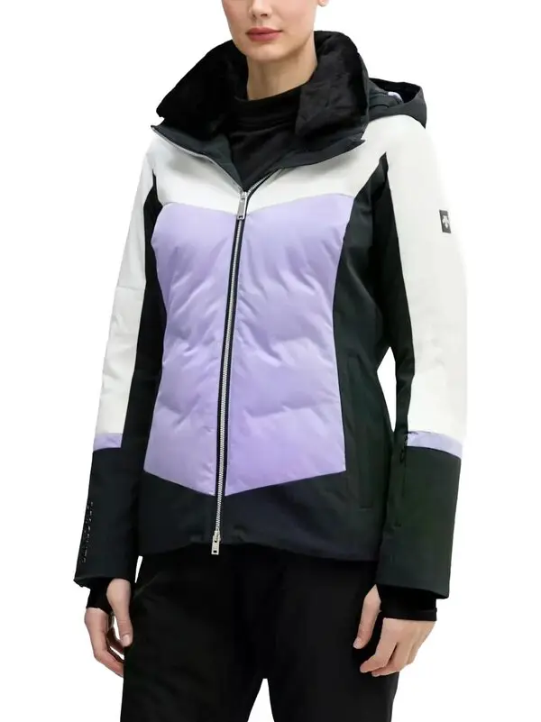 DESCENTE Colour-block Hooded Ski Jacket - Black