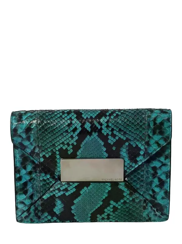 Michael Kors Animal-print Clutch Bag - Green