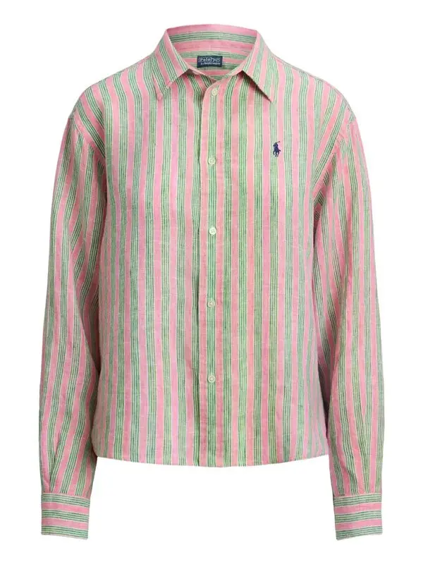 Polo Ralph Lauren Striped Linen Shirt - Red