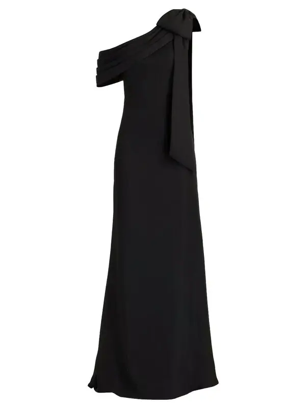 Tadashi Shoji Bow One-shoulder Maxi Dress - Black