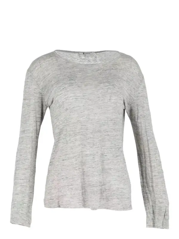 ALEXANDER WANG Round-neck Long-sleeve T-shirt - Grey