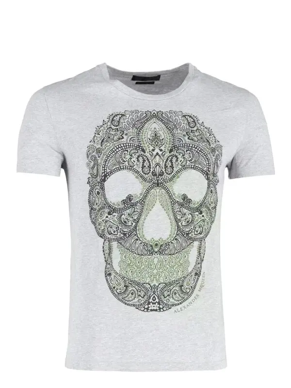 Alexander McQueen Skull Graphic T-shirt - Grey