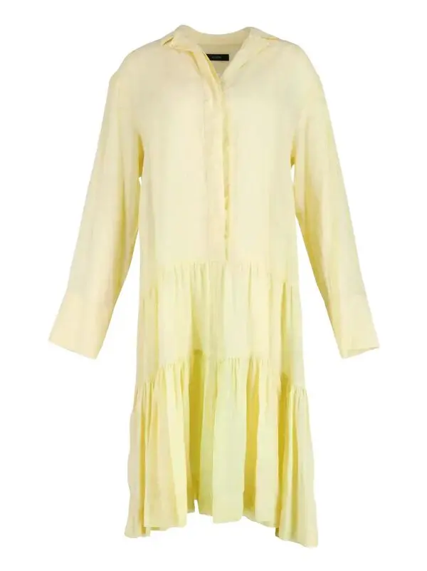 JOSEPH Tiered Shirt Dress - Yellow