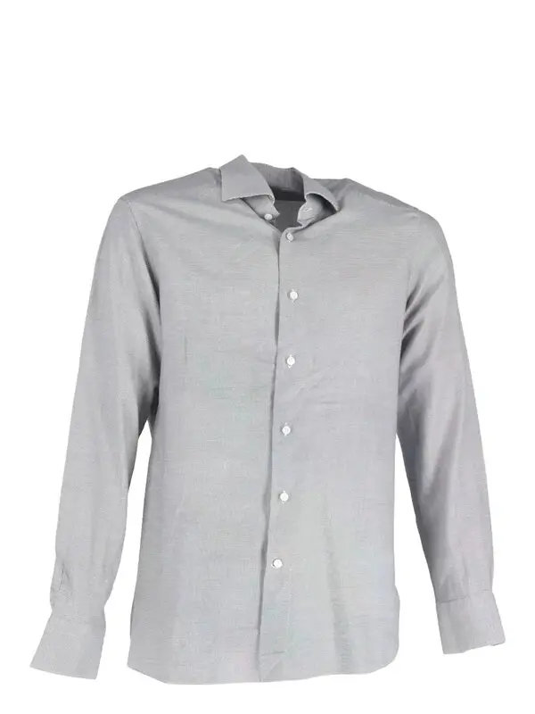 Ermenegildo Zegna Striped Buttoned Long-sleeve Shirt - Grey