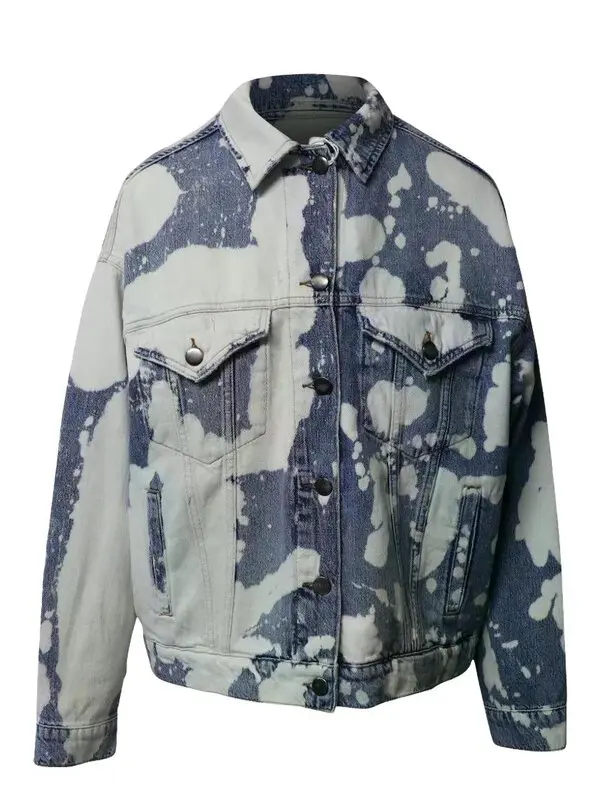 FRAME Button-fastening Graphic Jacket - Blue