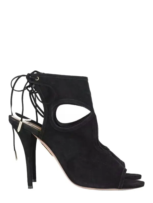 AQUAZZURA Cut-out Tie Sandals - Black