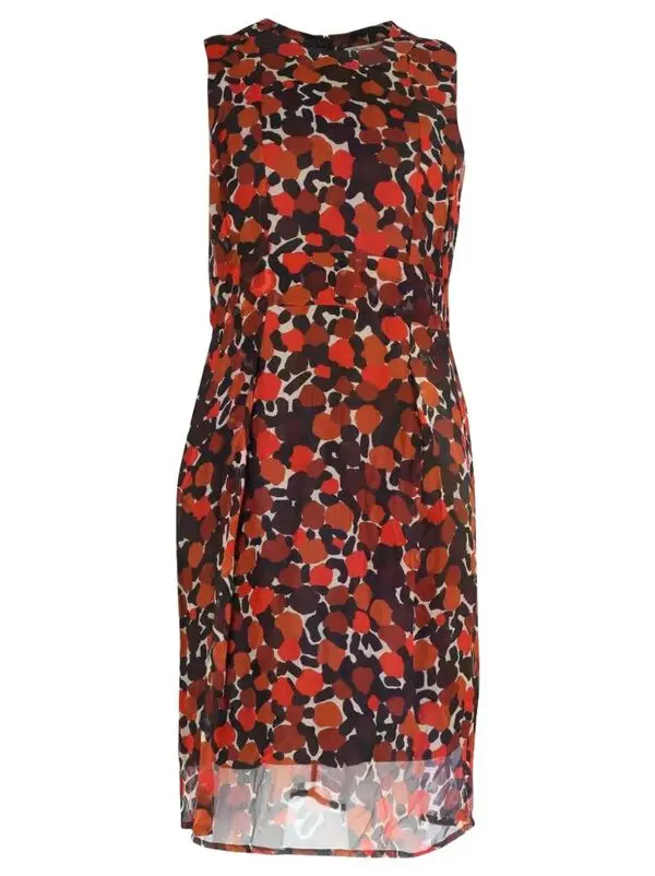 Burberry Printed Sleeveless Midi Dress - Red