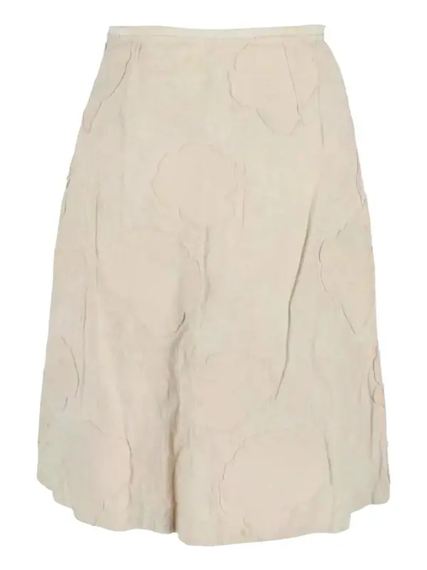 Piazza Sempione Patchwork A-line Midi Skirt - Neutrals