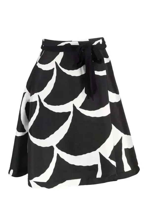 Diane Von Furstenberg Printed Midi Skirt - Black