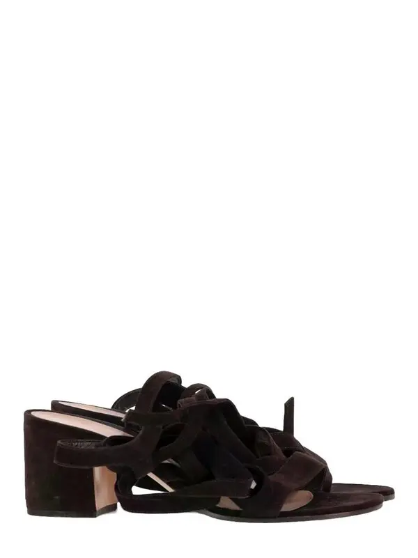 GIANVITO ROSSI Strappy Block-heel Sandals - Brown