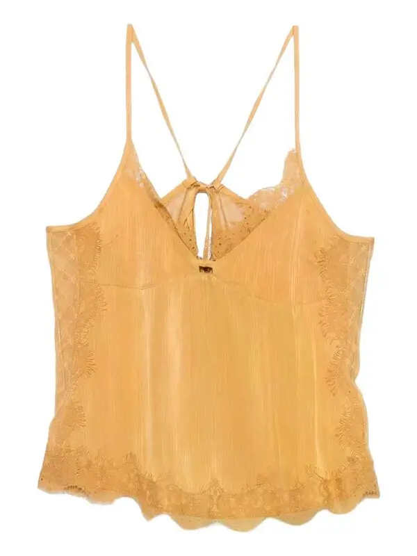 R13 Lace-trimmed Camisole - Yellow