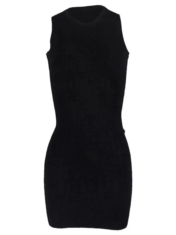 Alexander McQueen Mini Textured Dress - Black