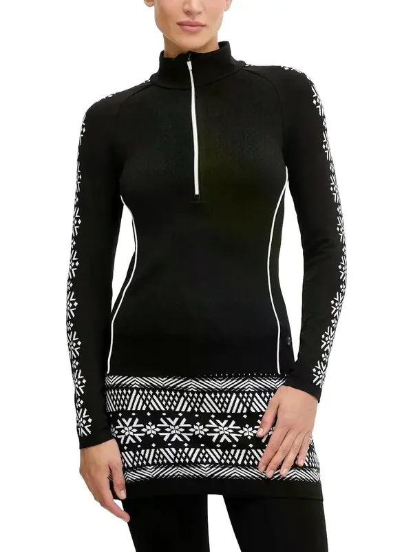 NEWLAND Snowflake-patterned Ski Top - Black