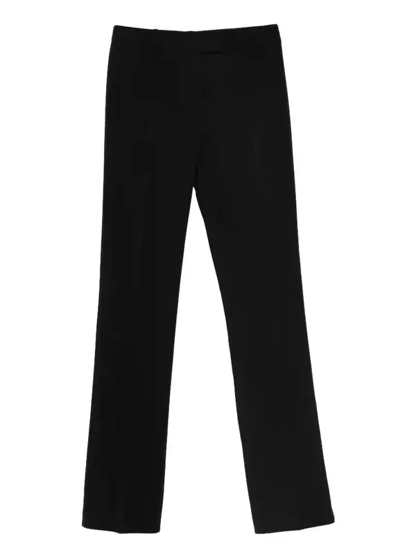Patrizia Pepe Slim Crepe Trousers - Black
