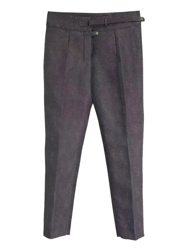 Saint Laurent Jacquard Print Trousers - Grey