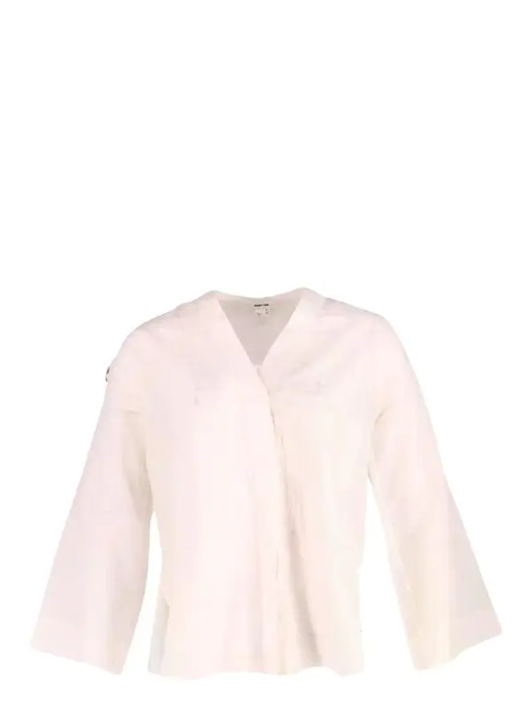 Helmut Lang Cotton Long Sleeve Blouse - White