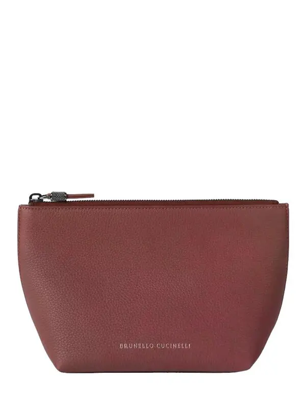 Brunello Cucinelli Leather Clutch Bag - Red