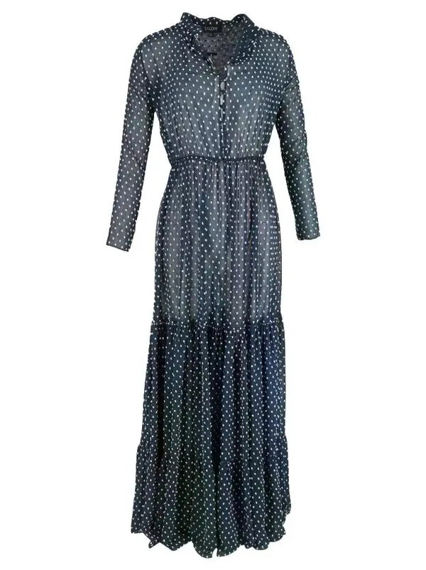 Saloni Polka Dot Maxi Dress - Blue