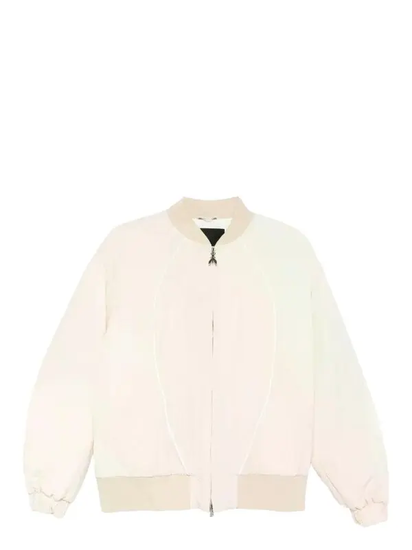 Patrizia Pepe Panelled Bomber Jacket - Neutrals