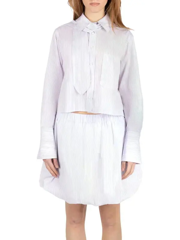 SOCIETE ANONYME Striped Bow-detail Shirt - White