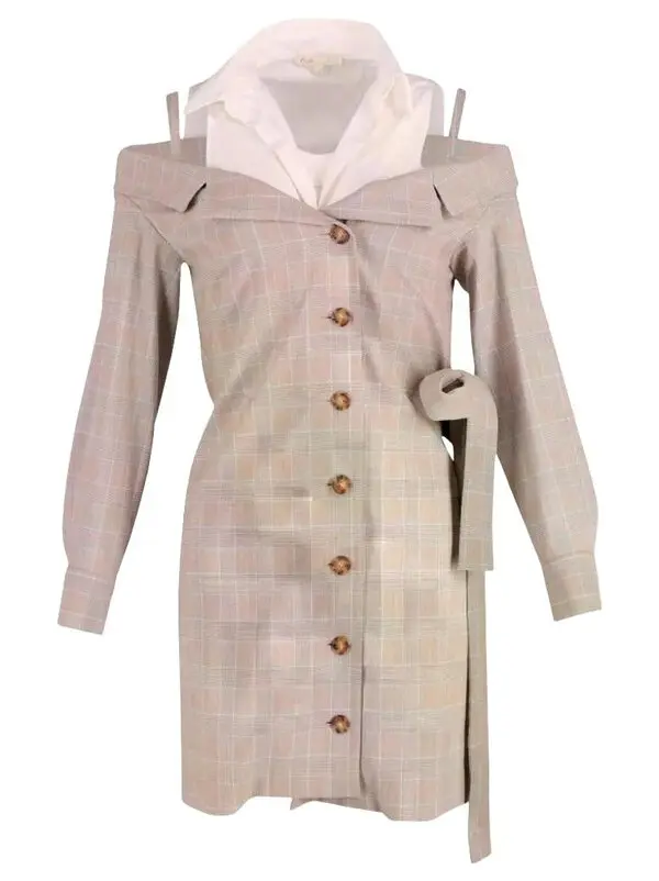 Maje Trompe-l’oeil Shirt Dress - Neutrals