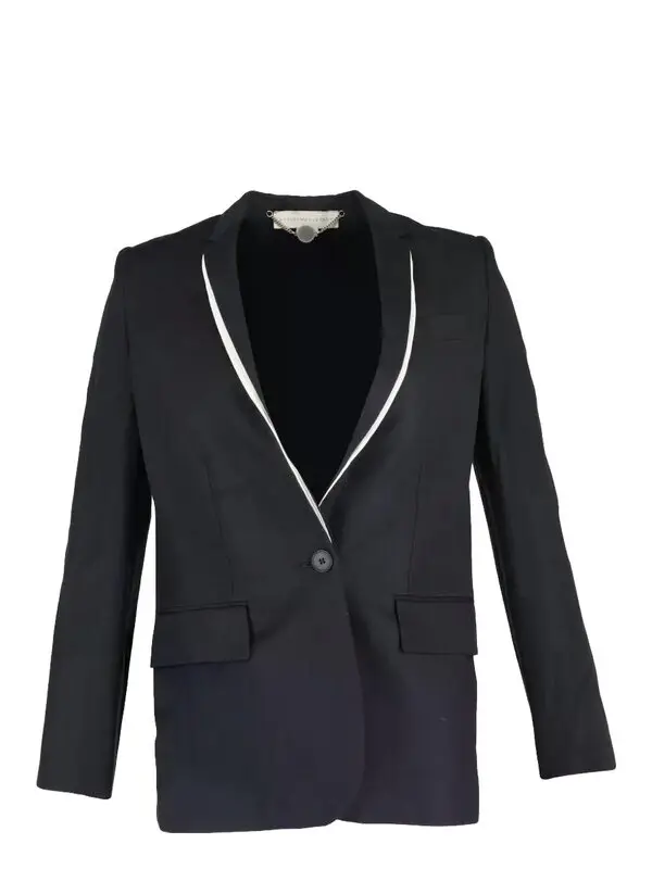 Stella McCartney Contrast-trim Blazer - Black
