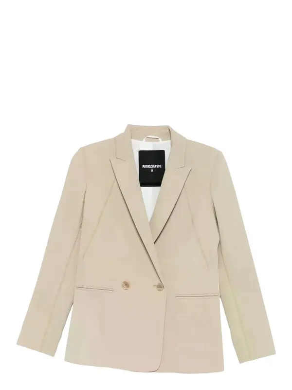 Patrizia Pepe Double-breasted Blazer - Neutrals