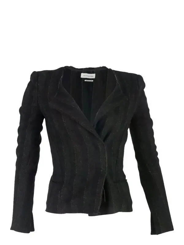 ISABEL MARANT VINTAGE Striped-pattern Jacket - Black