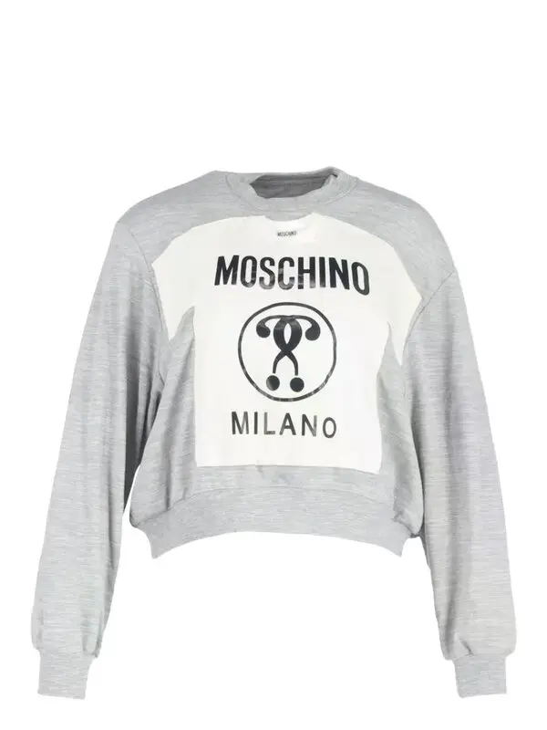 Moschino Print Crewneck Sweater - Grey