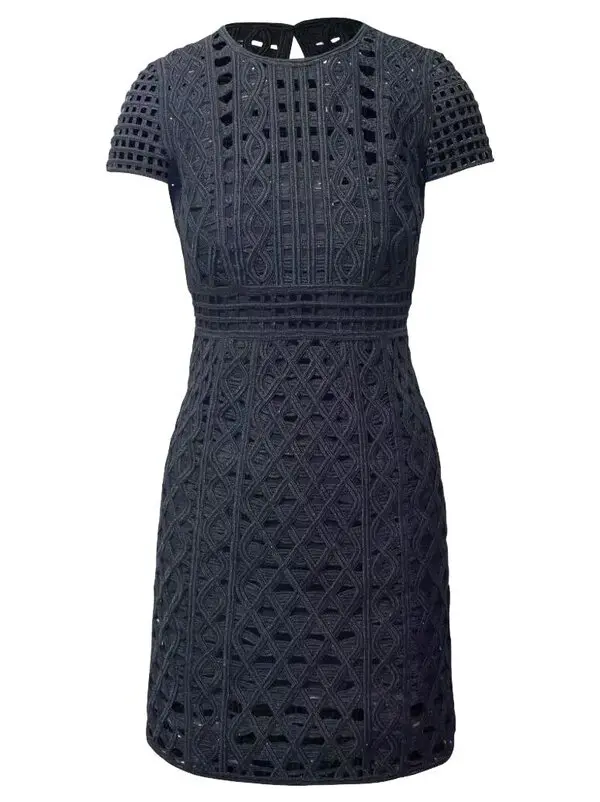Burberry Lace-detail Mini Dress - Black