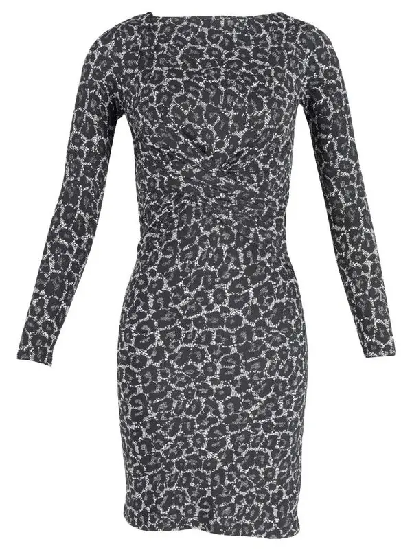 Michael Kors Vintage Animal-print Midi Dress - Black