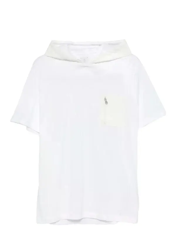 Eleventy Hooded Pocket T-shirt - White