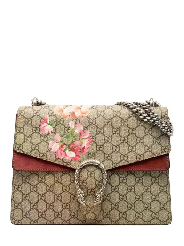 Gucci Gg Supreme Blooms Dionysus Shoulder Bag - Brown