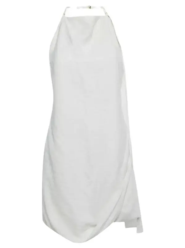 Jacquemus Halterneck Draped Mini Dress - White