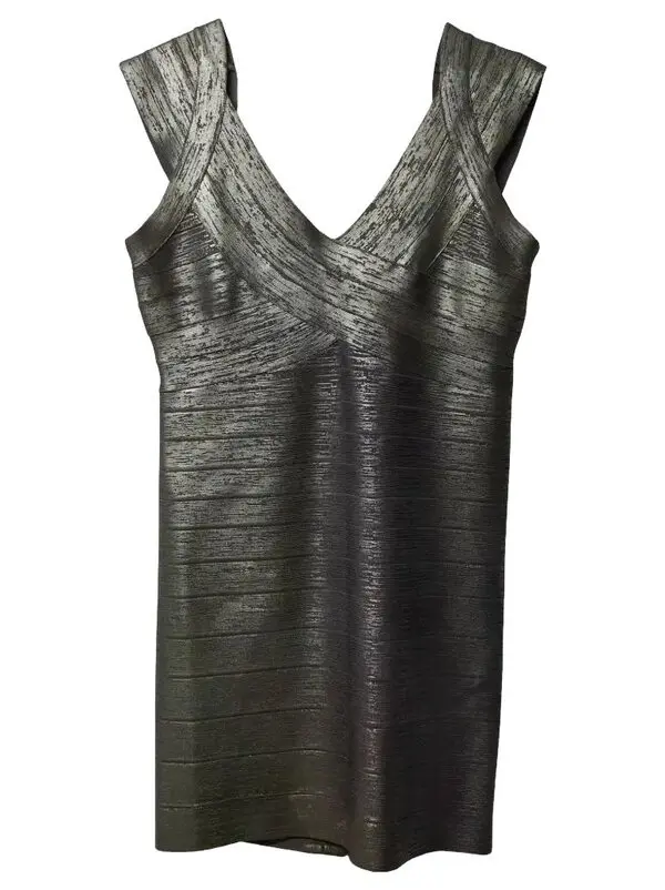 Herve Leger Sleeveless Mini Dress - Grey