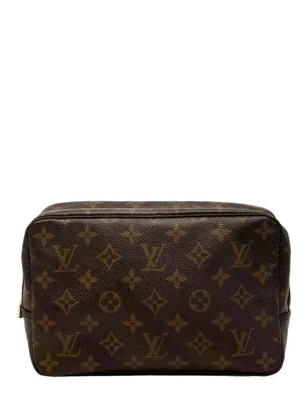 LOUIS VUITTON 1991 Monogram Trousse Toilette 23 Clutch - Brown