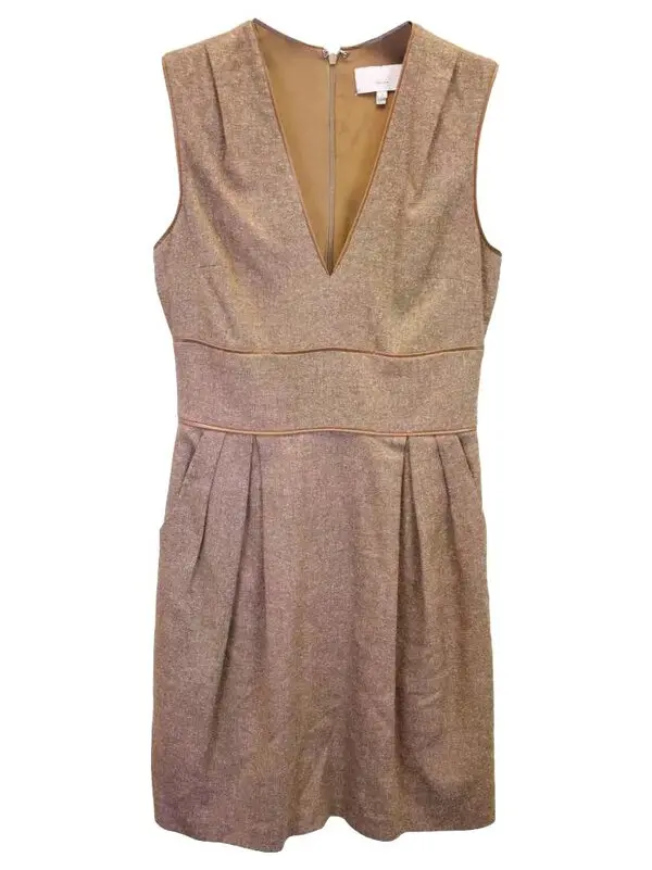 Adam Lippes V-neck Sleeveless Dress - Brown