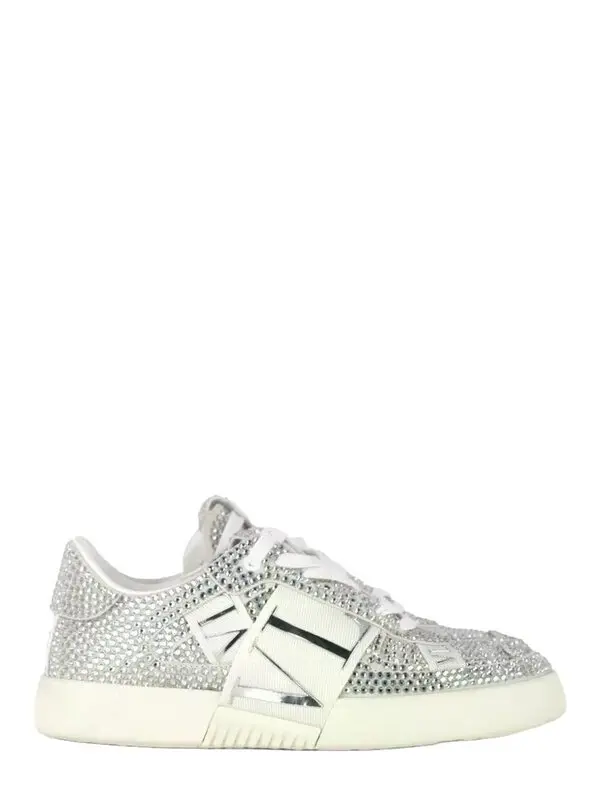Valentino Garavani Vl7n Crystal-embellished Sneakers - White