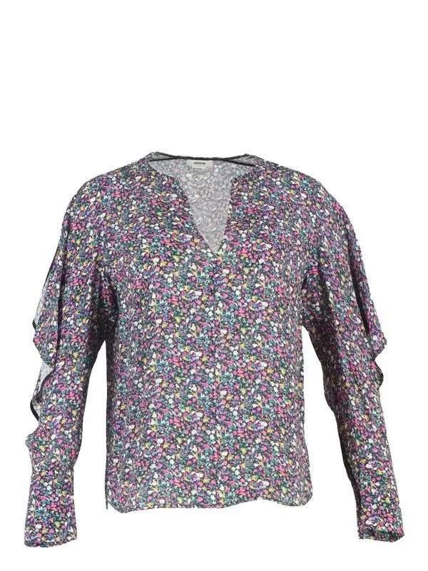 JASON WU Floral Print V-neck Blouse - Pink