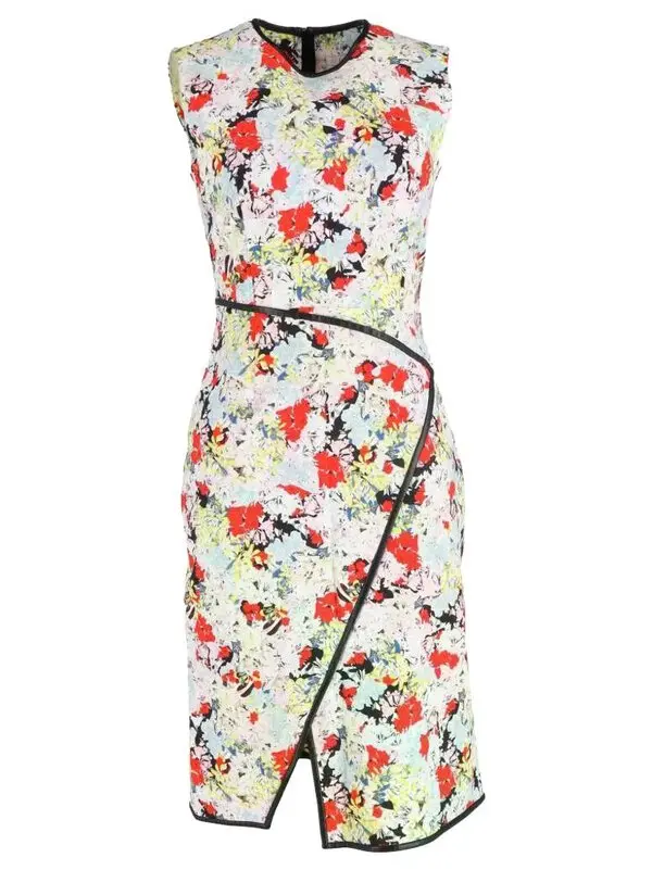Erdem Josette Floral Print Wrap Dress - White