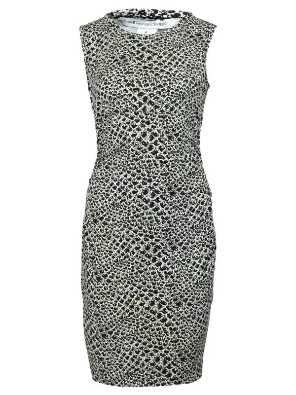 Diane Von Furstenberg Animal-print Midi Dress - Black