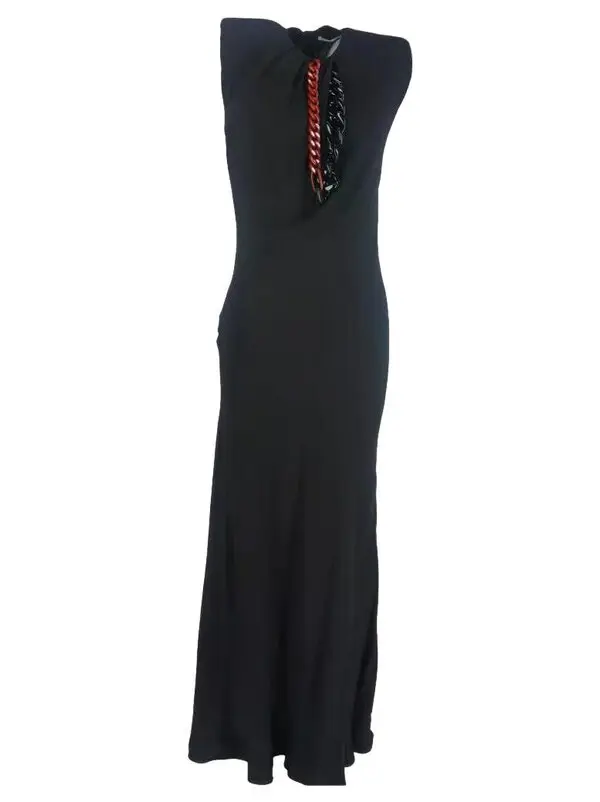 Stella McCartney Chain-detail Maxi Dress - Black