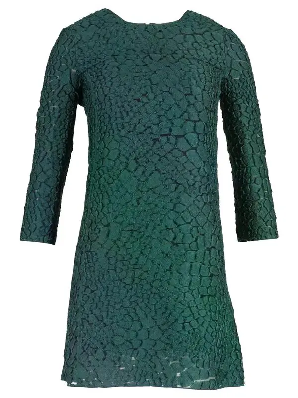 Nina Ricci Embossed Mini Dress - Green