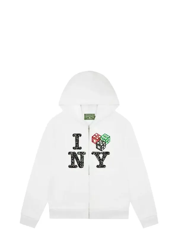 DENIM TEARS Zip-up Cee-lo Hoodie - White