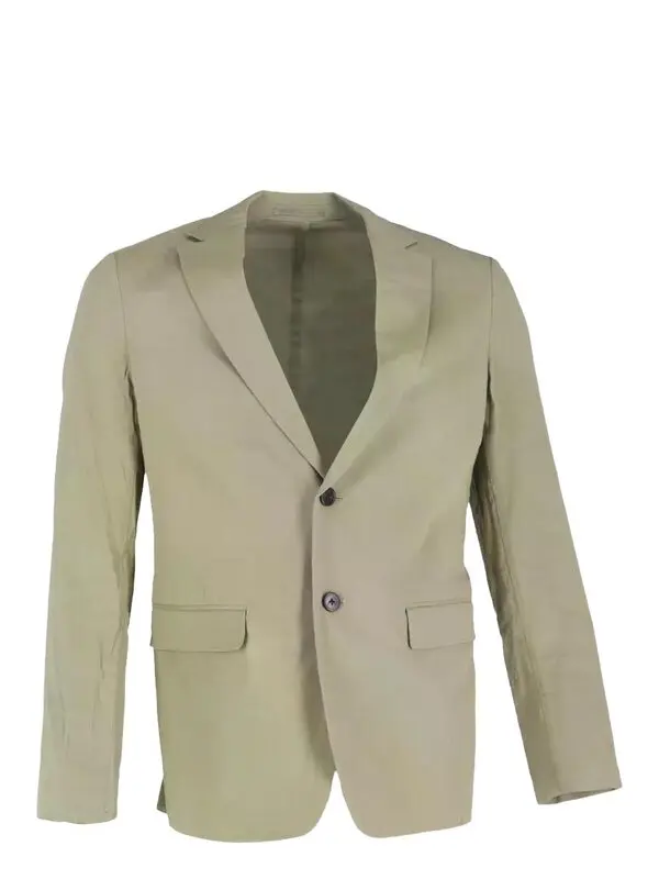 Theory Single-breasted Linen Blazer - Green