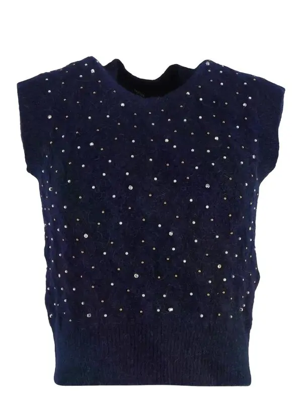 Maje Crystal-embellished Vest - Blue