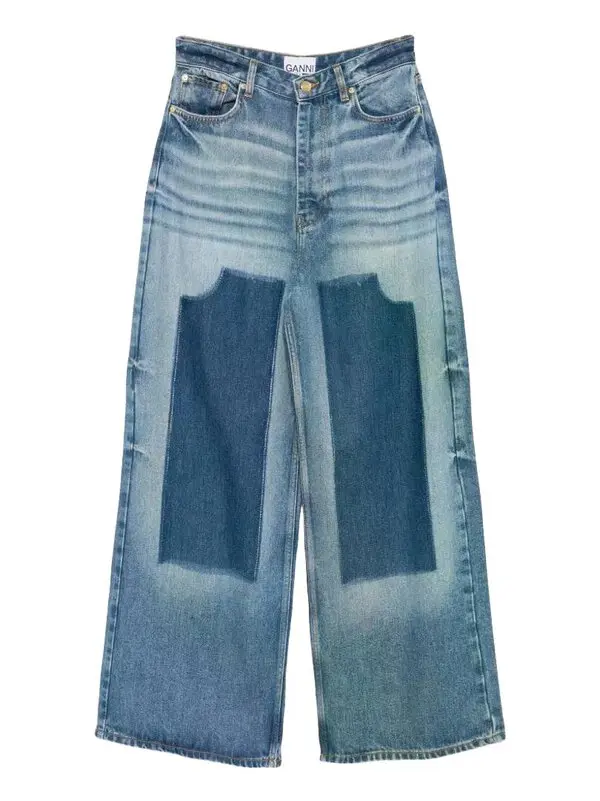 GANNI Baggy Wide-leg Jeans - Blue