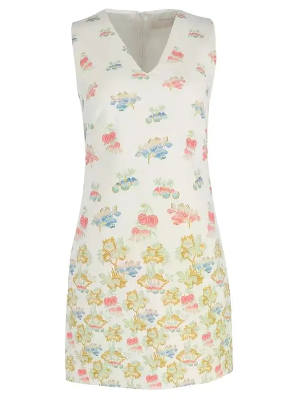PETER PILOTTO Floral Sleeveless Mini Dress - Neutrals